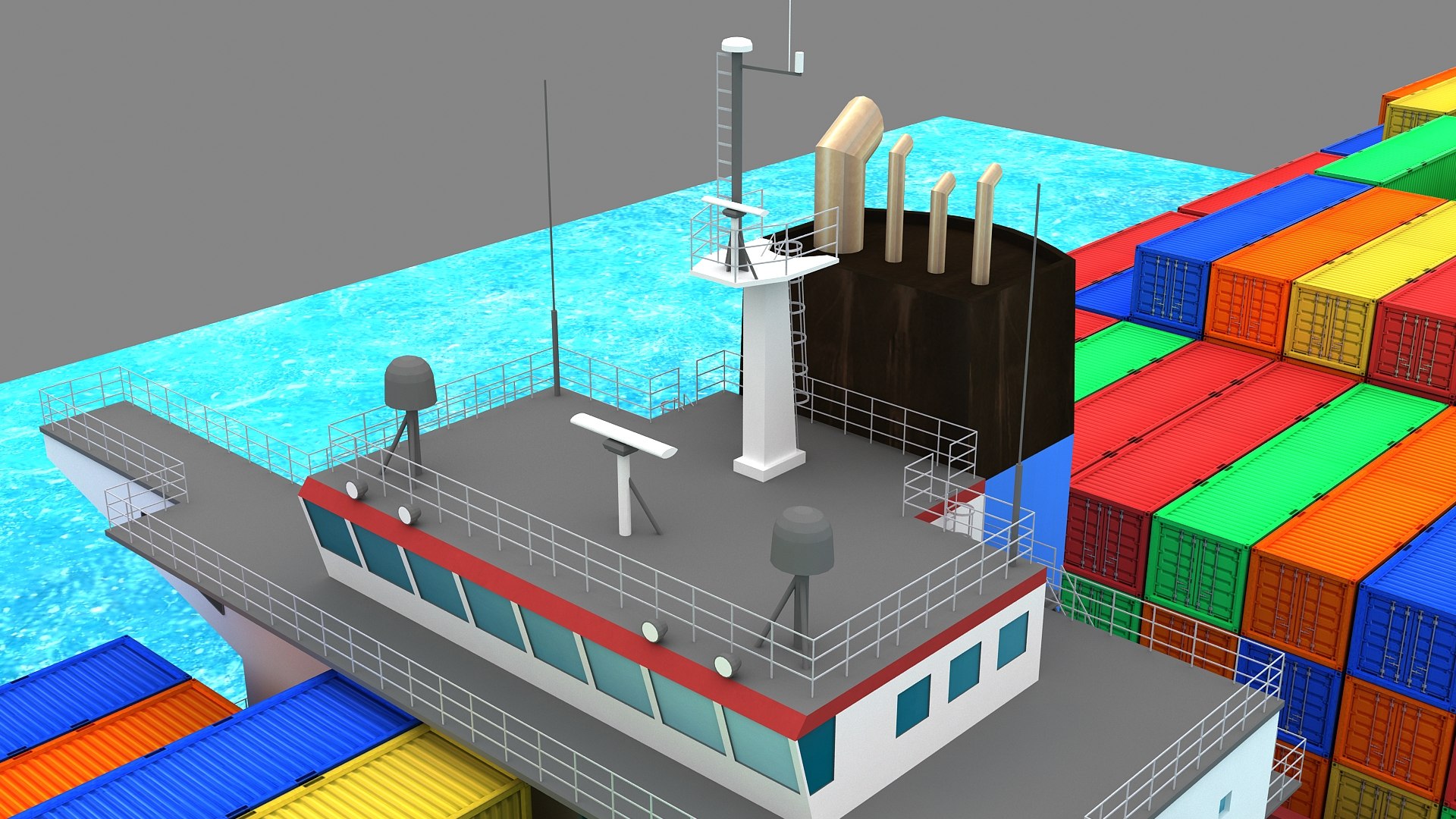 3D Container Ship 3d Model - TurboSquid 2340125