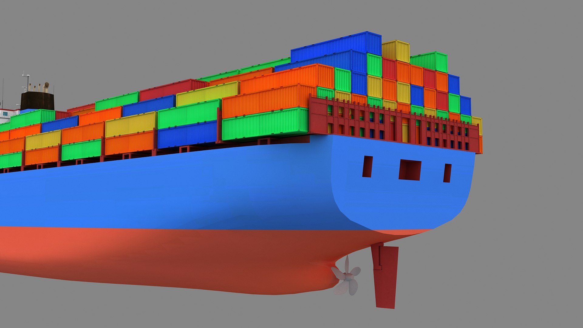 3D Container Ship 3d Model - TurboSquid 2340125