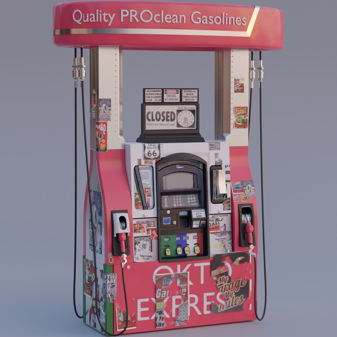 3D Gas Pump - TurboSquid 1818657
