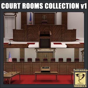 3d court room courtroom model