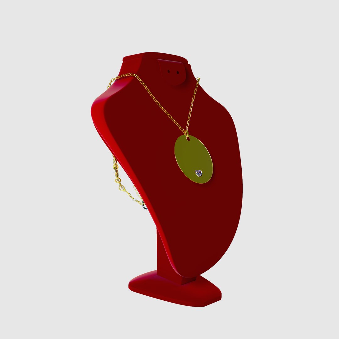 Jewelry Stand And Pendant With Chain 3D Model - TurboSquid 2380217