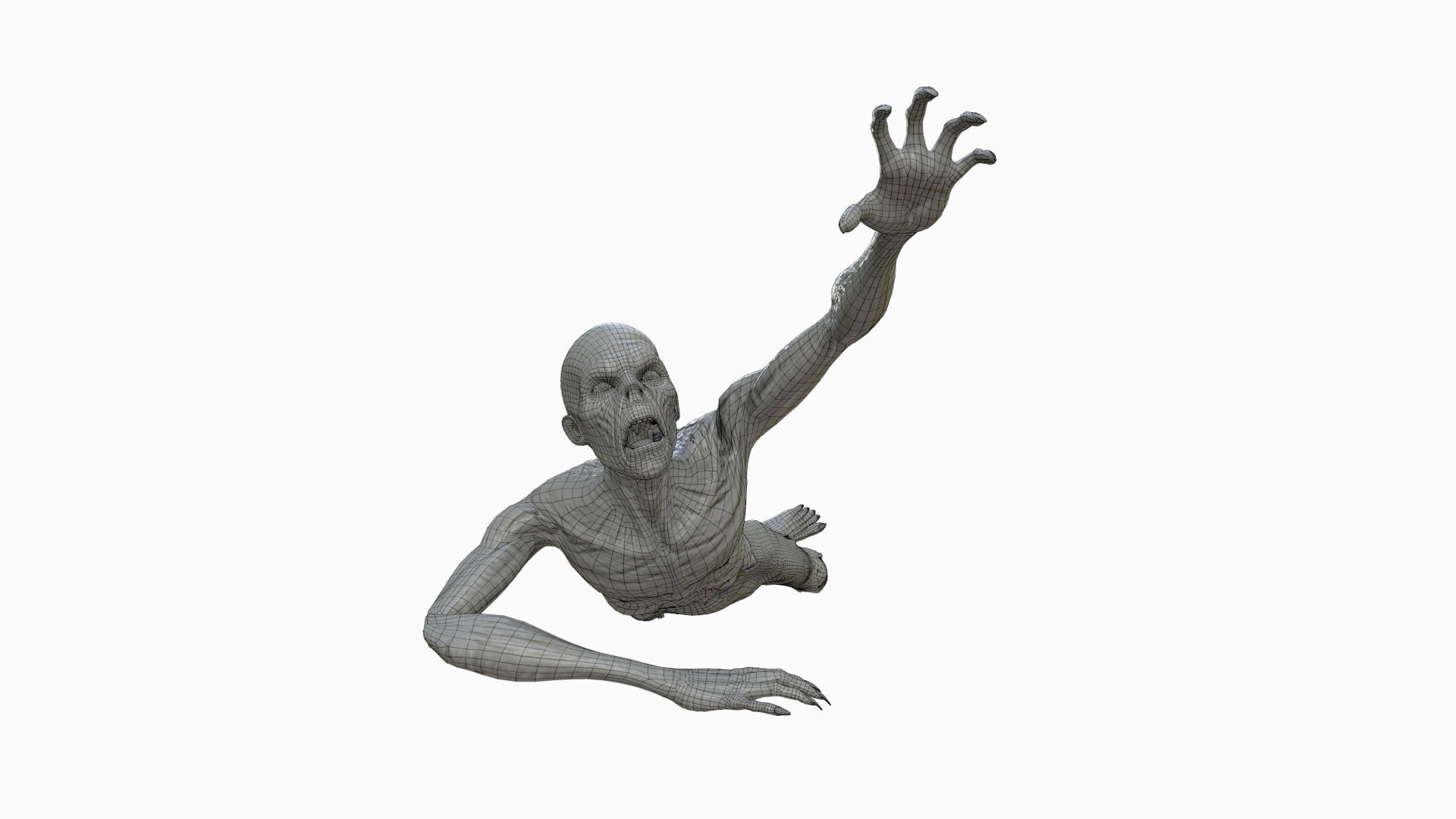 3D ZMB-003 Zombie Crawling Animation Model - TurboSquid 2097893