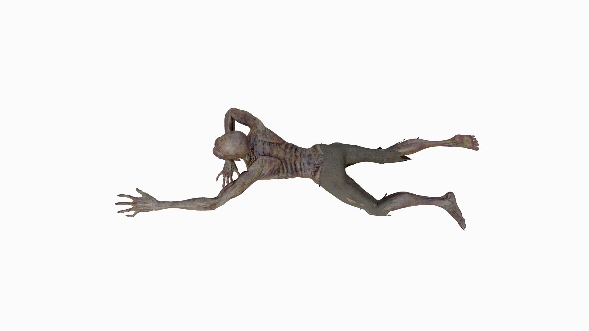 3D ZMB-003 Zombie Crawling Animation Model - TurboSquid 2097893