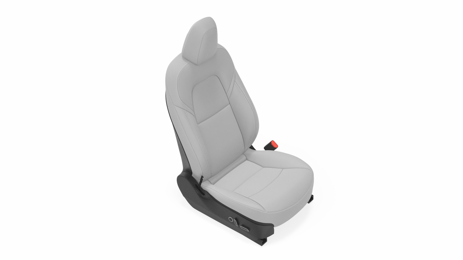 Car Front Right Seat Gray Leather model - TurboSquid 2174302