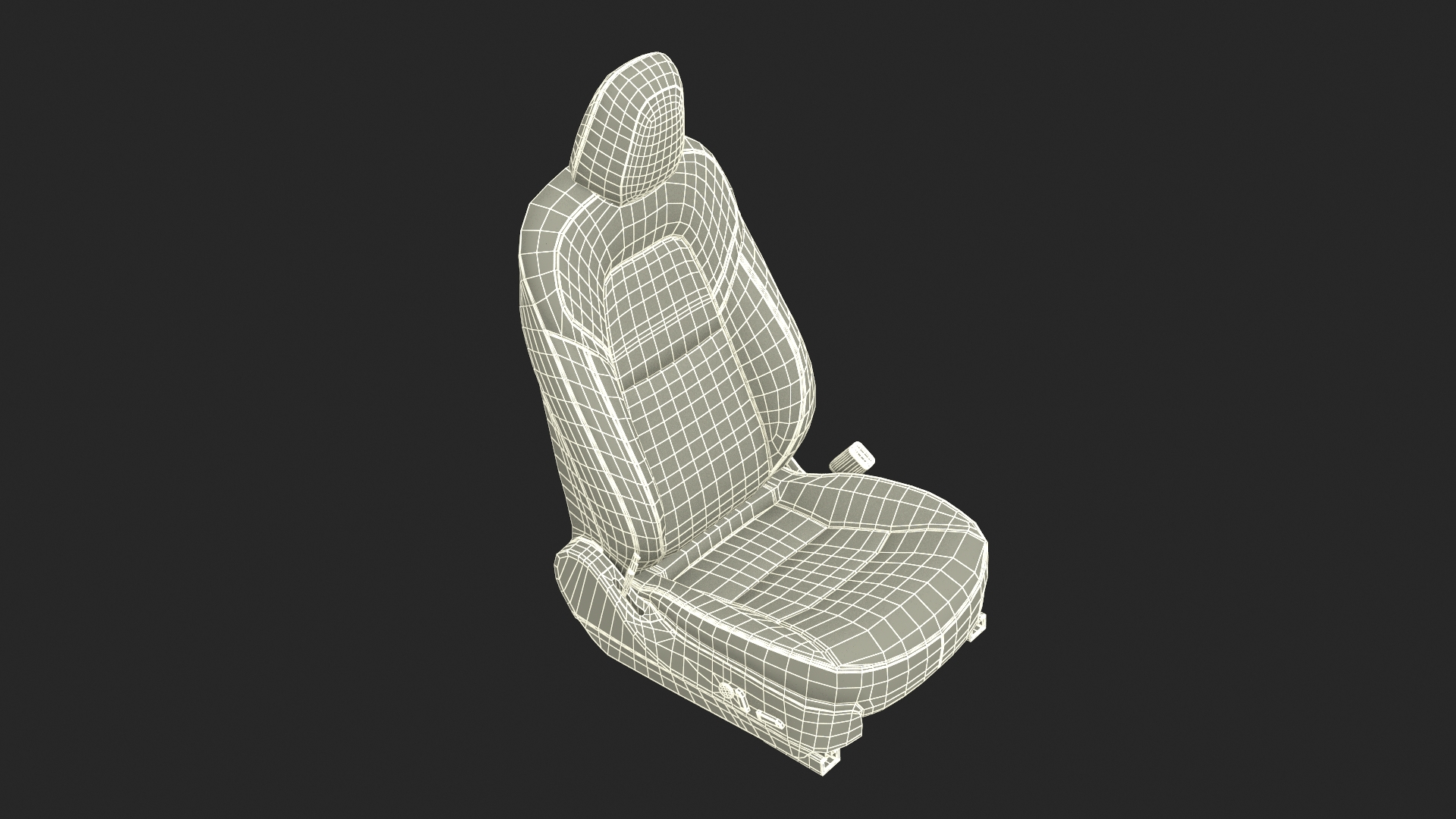 Car Front Right Seat Gray Leather model - TurboSquid 2174302