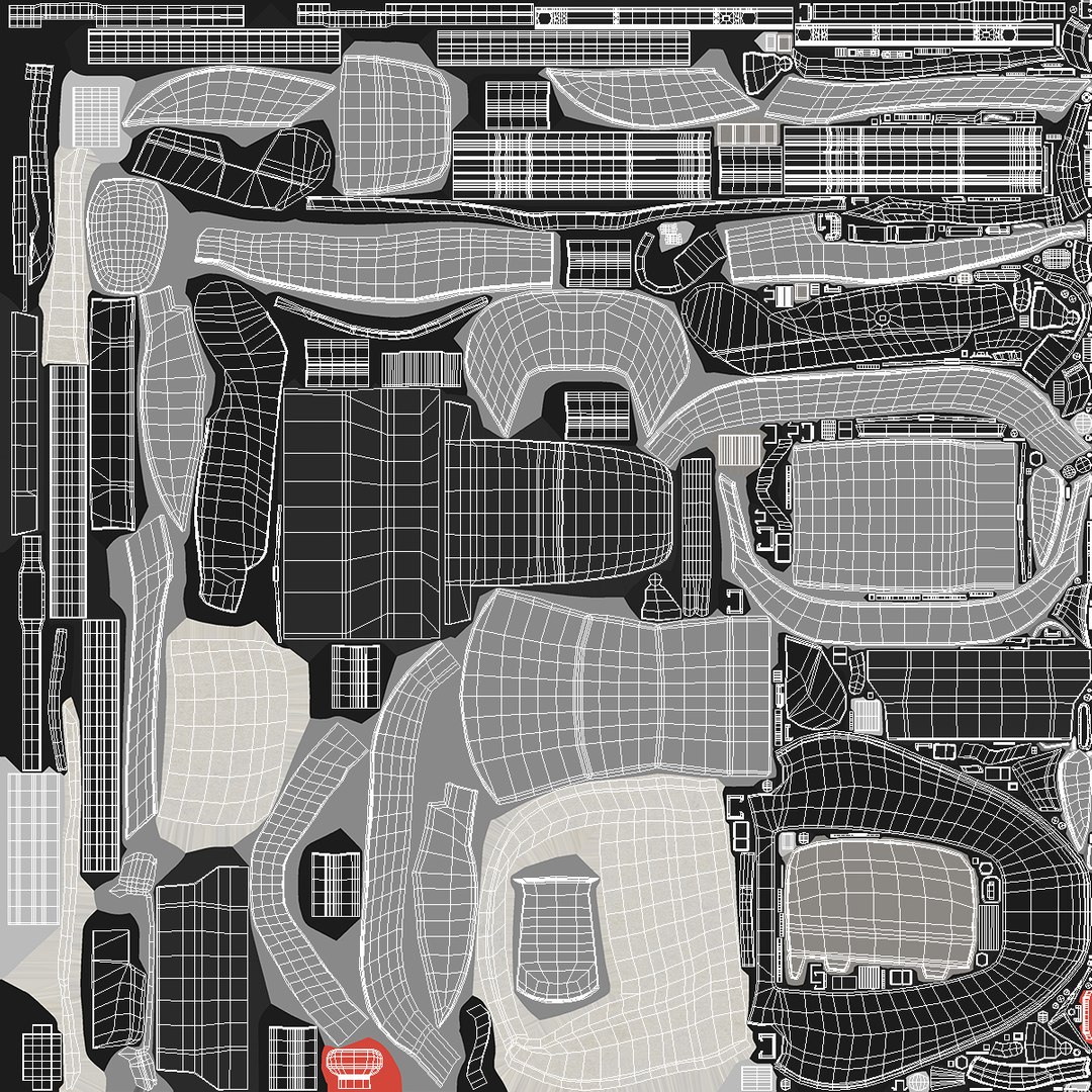 Car Front Right Seat Gray Leather model - TurboSquid 2174302