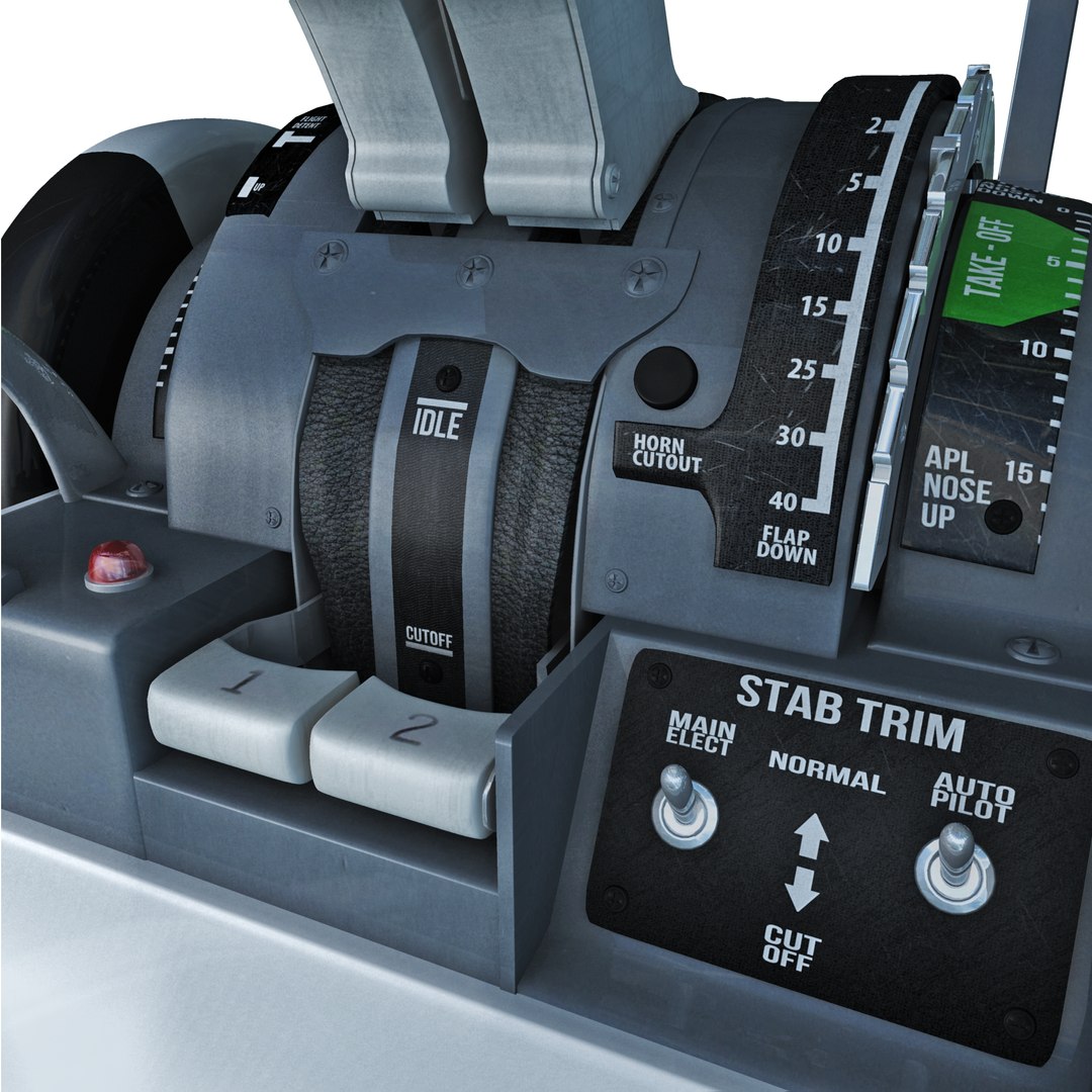b737 737 throttle 3d model