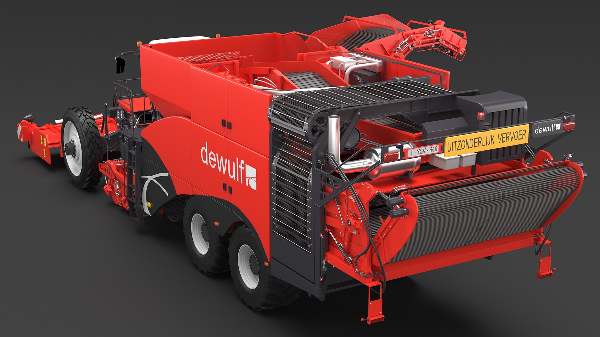 3D Dewulf Enduro 4-Row Harvester Rigged - TurboSquid 2040972