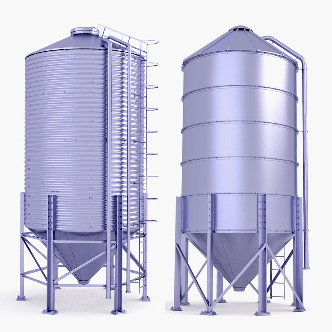 3D Model Silos V10 - TurboSquid 2419023