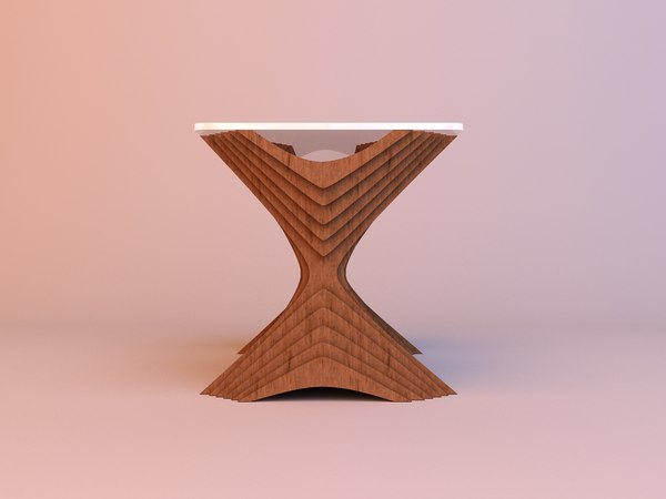 Parametric wood table 3D model 3D model - TurboSquid 1735320