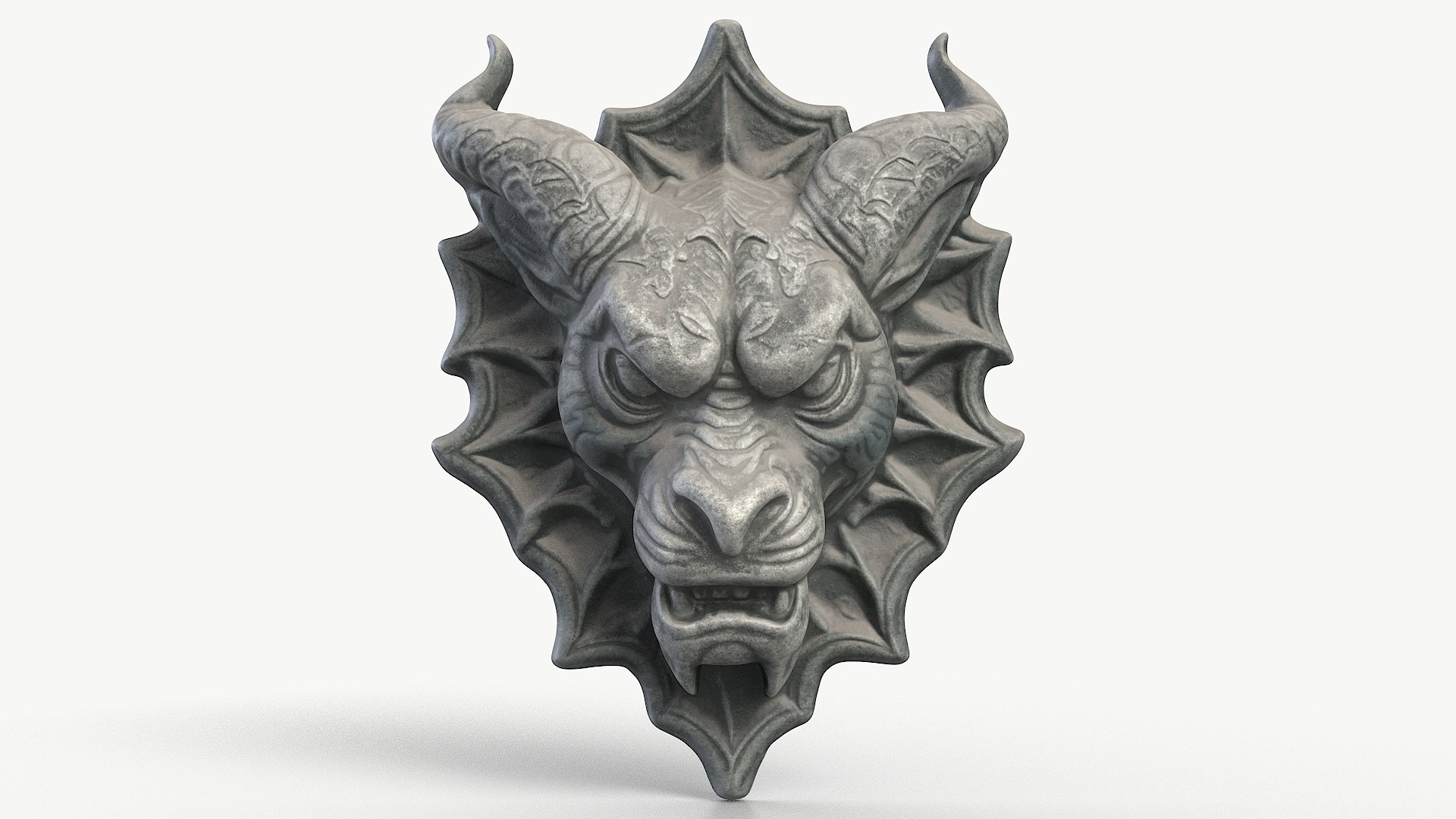 Gargoyle Head Textured 13 3D - TurboSquid 2291588