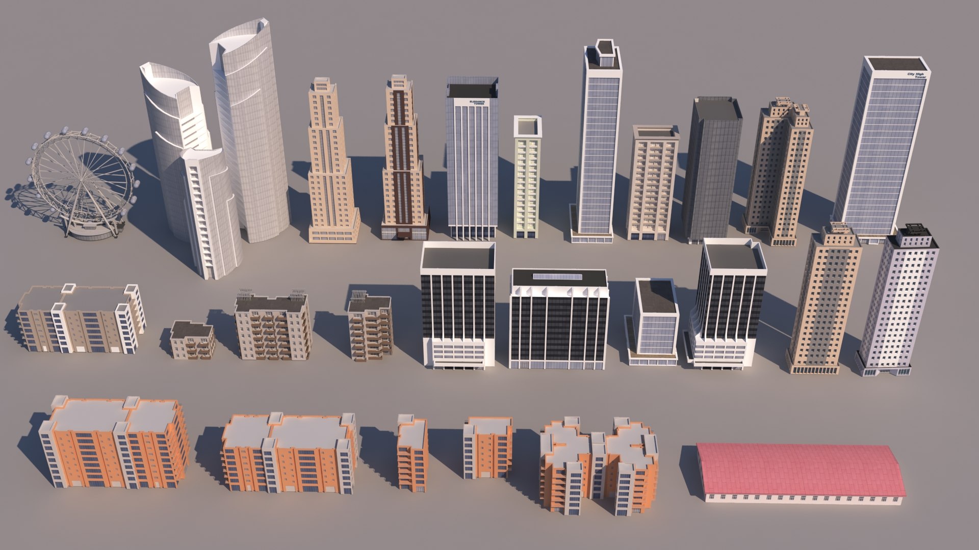 Realistic Cartoon City Modular 3D - TurboSquid 1210306