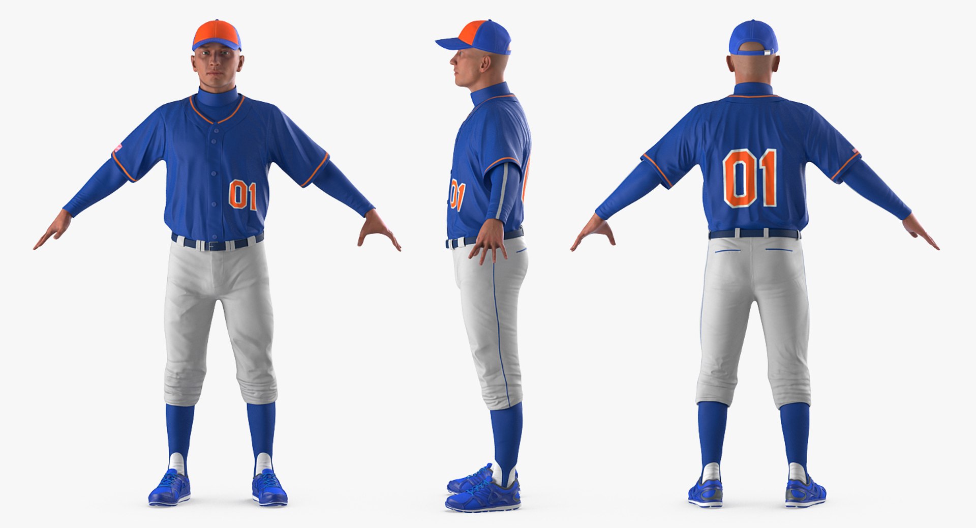 Baseball Player Rigged Generic 3D Model - TurboSquid 1153588