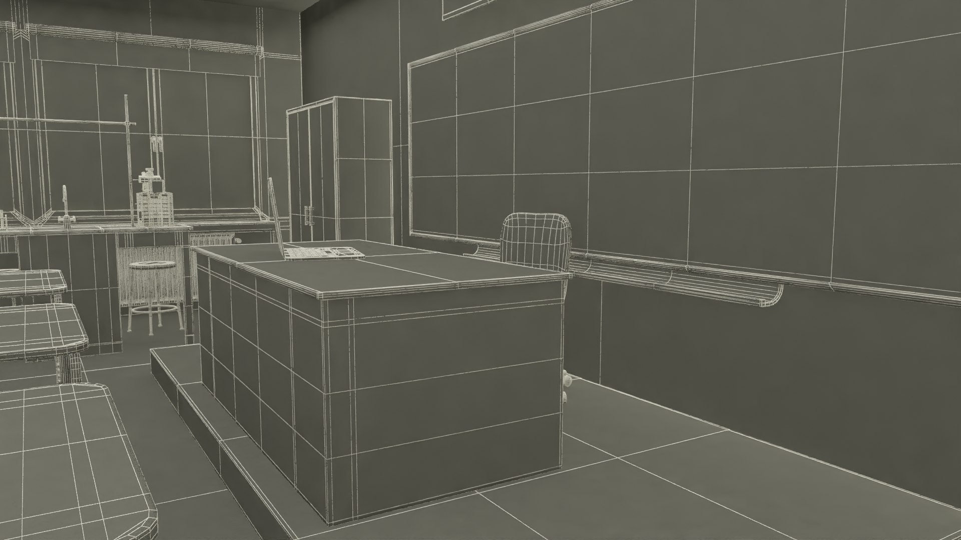 Modern School Laboratory Interior With Equipment 3D Model - TurboSquid ...