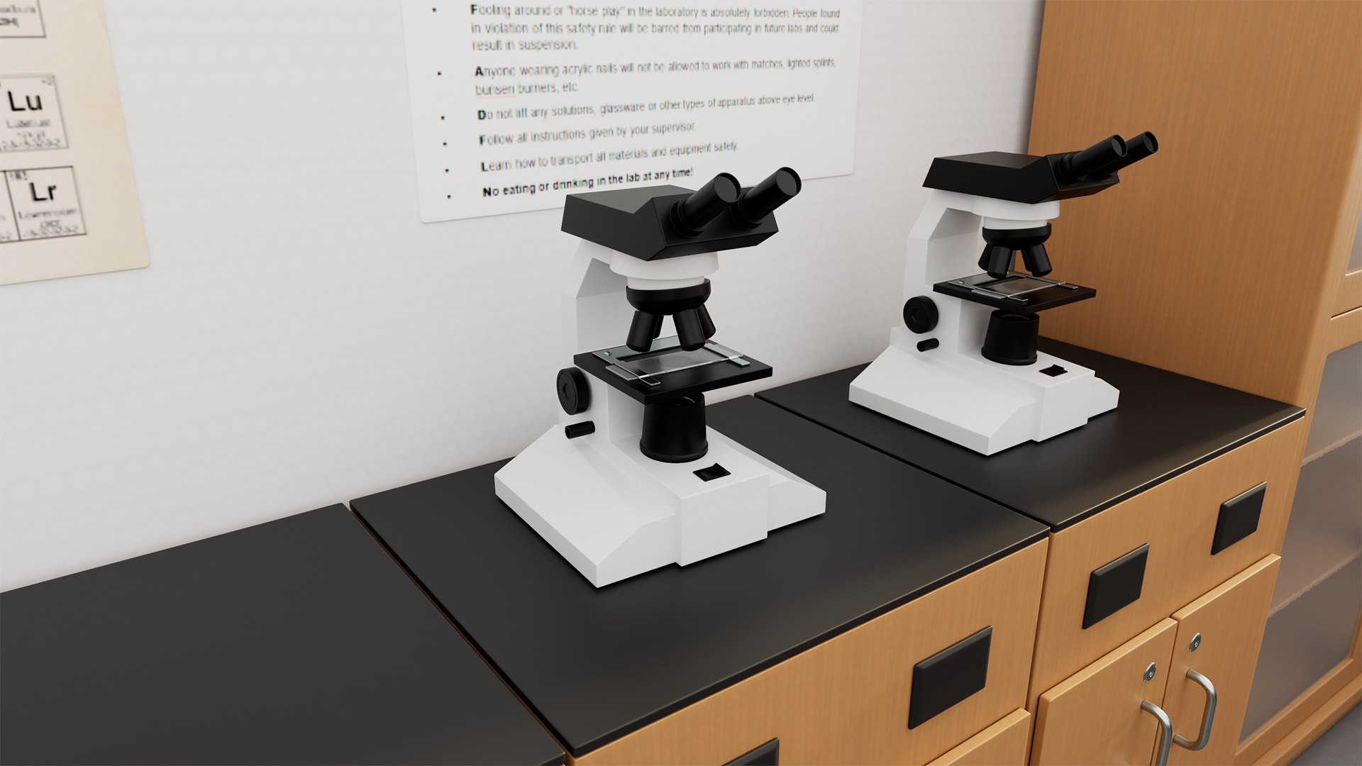 Modern School Laboratory Interior With Equipment 3D Model - TurboSquid 2285145