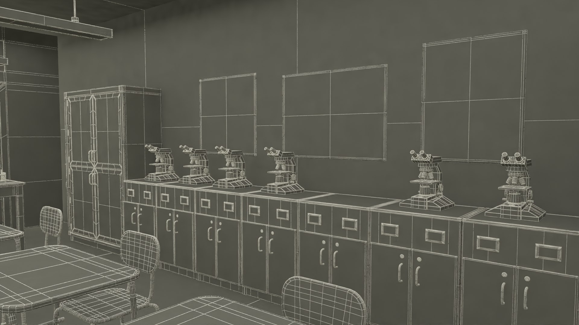 Modern School Laboratory Interior With Equipment 3D Model - TurboSquid ...