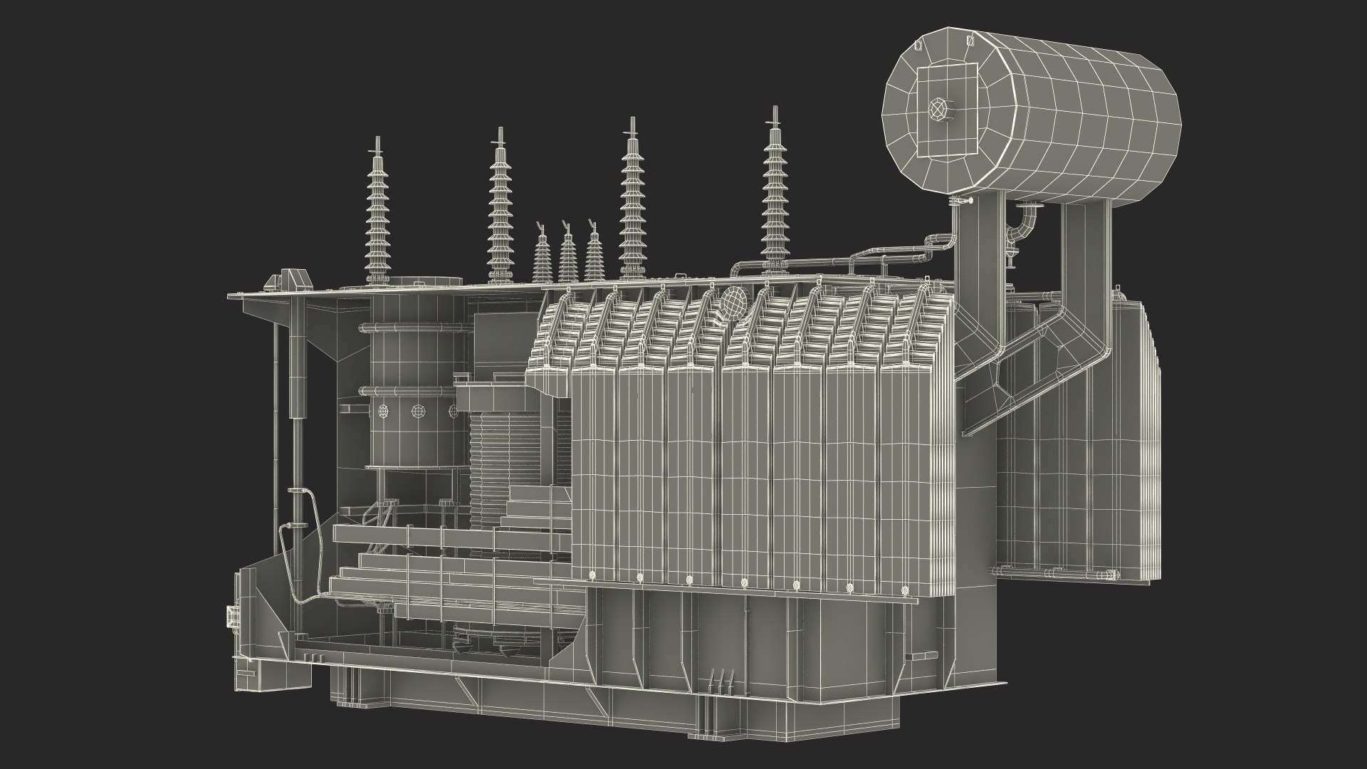 3D Electrical Transformer Inner Construction model - TurboSquid 2168148