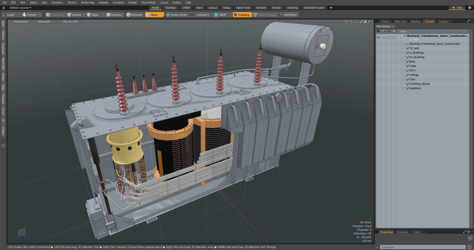 3D Electrical Transformer Inner Construction model - TurboSquid 2168148