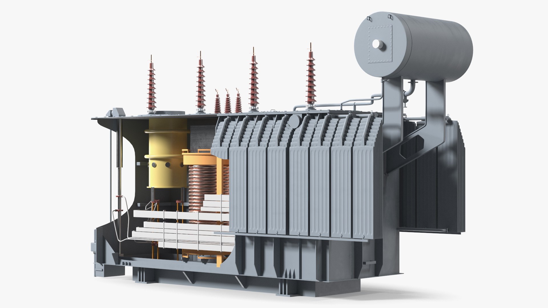 3D Electrical Transformer Inner Construction model - TurboSquid 2168148