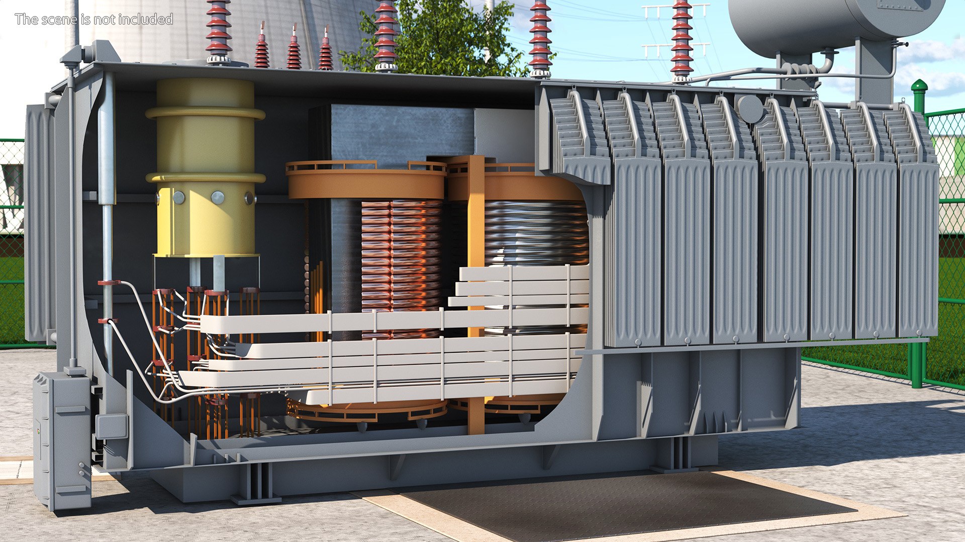 3D Electrical Transformer Inner Construction model - TurboSquid 2168148
