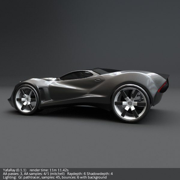 3d coupe concept car