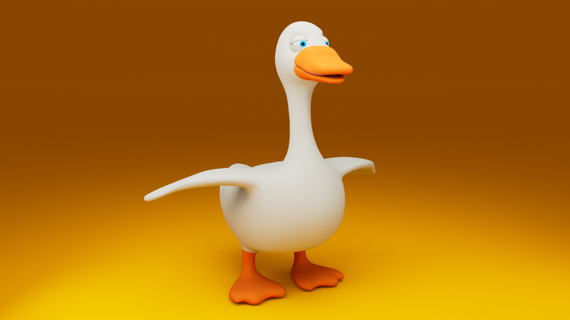 3D Model Stylized Cartoon Goose 3D Model - TurboSquid 2204486