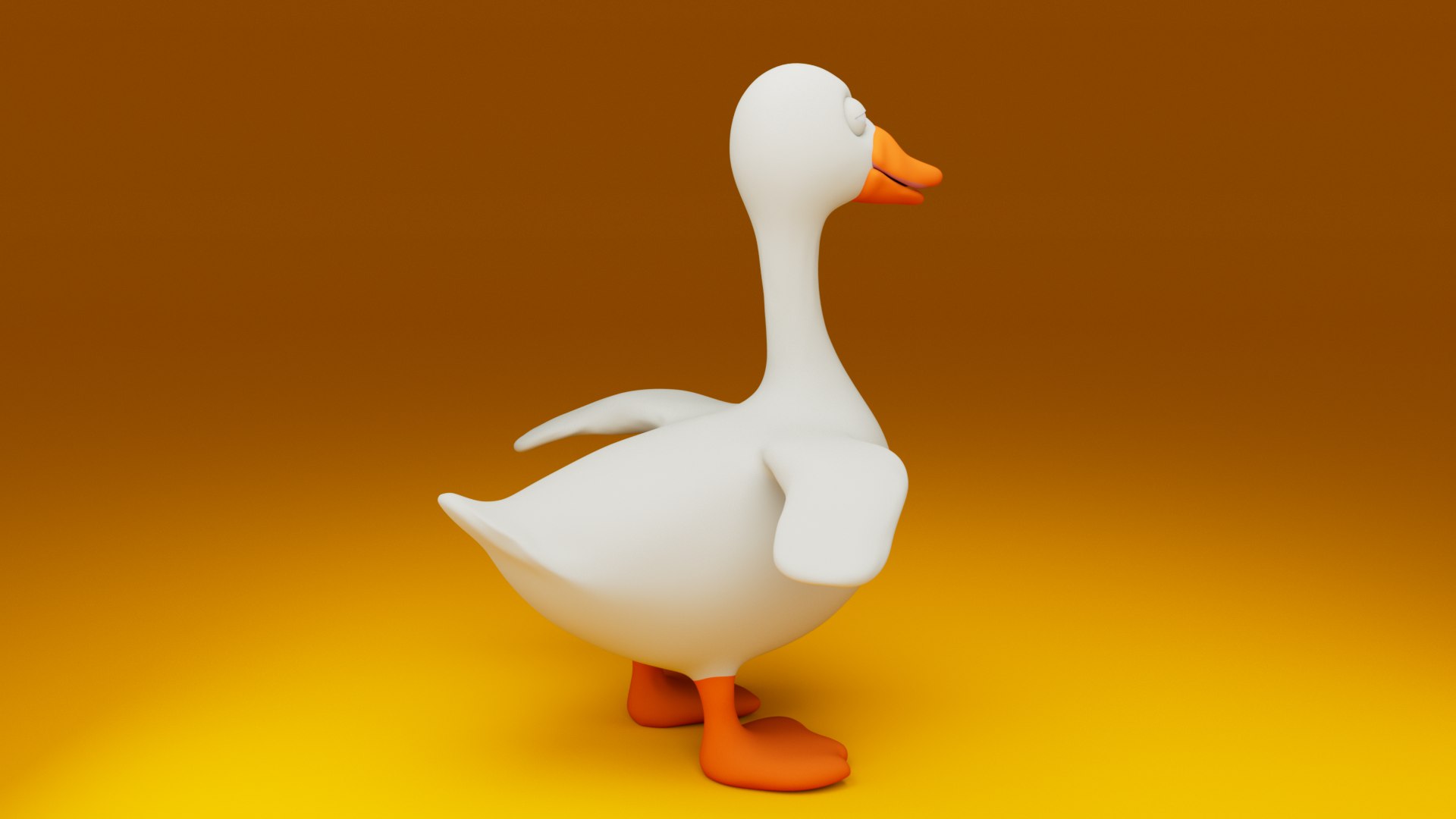 3D Model Stylized Cartoon Goose 3D Model - TurboSquid 2204486