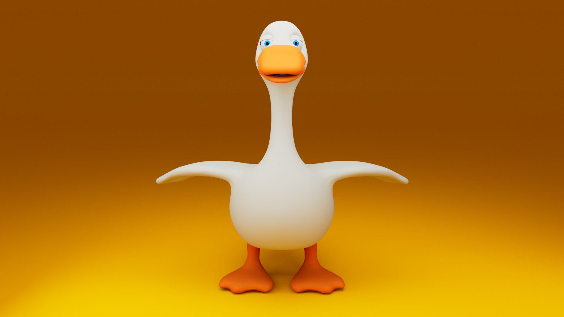 3D Model Stylized Cartoon Goose 3D Model - TurboSquid 2204486