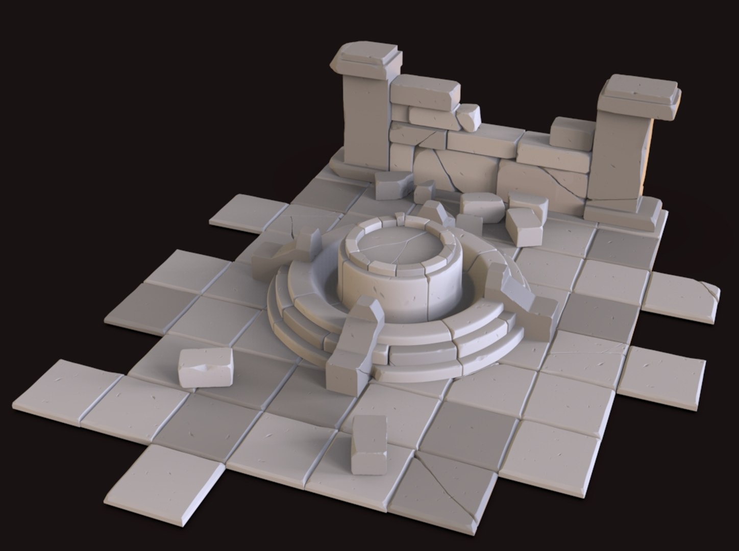 Cartoon Ruin 3D Model - TurboSquid 1472129