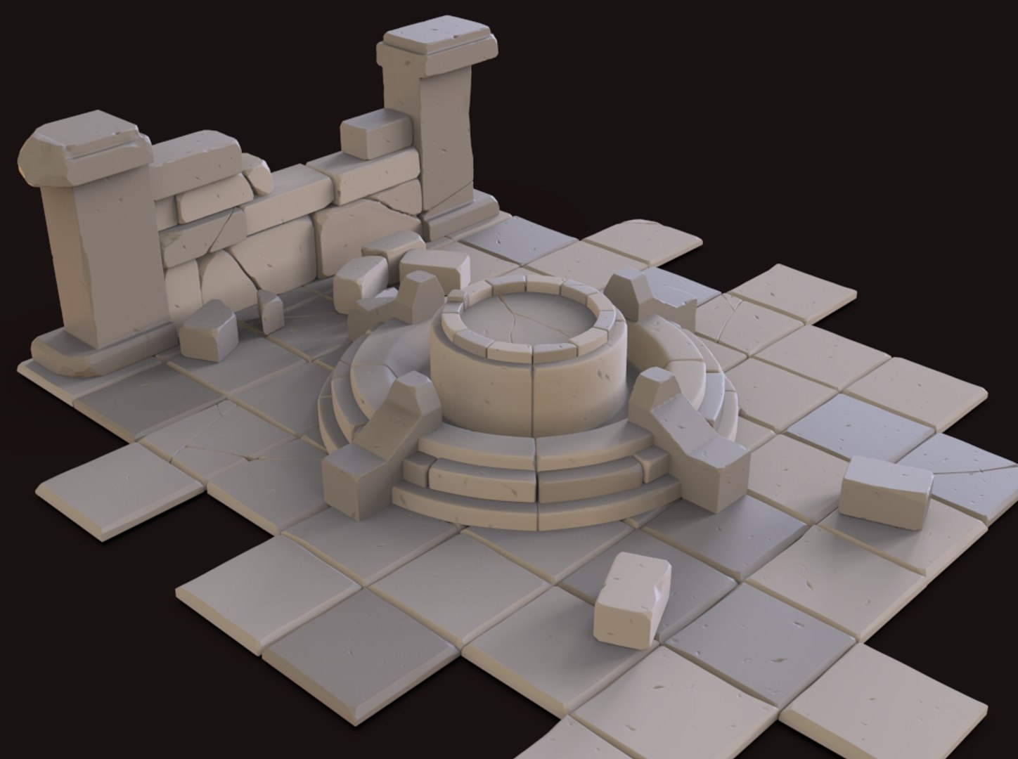 Cartoon Ruin 3D Model - TurboSquid 1472129