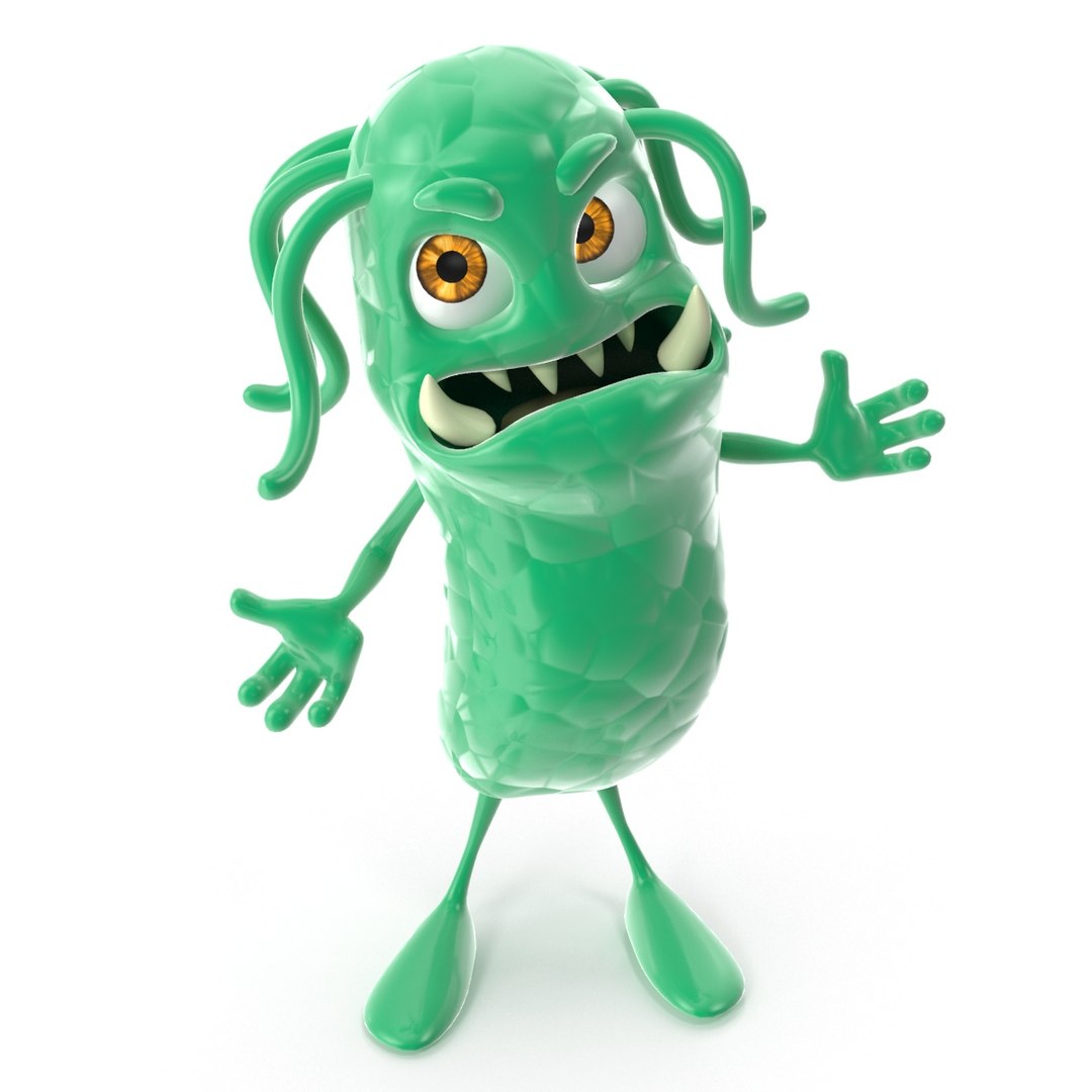 3D Model Cartoon Microbe - TurboSquid 1241938