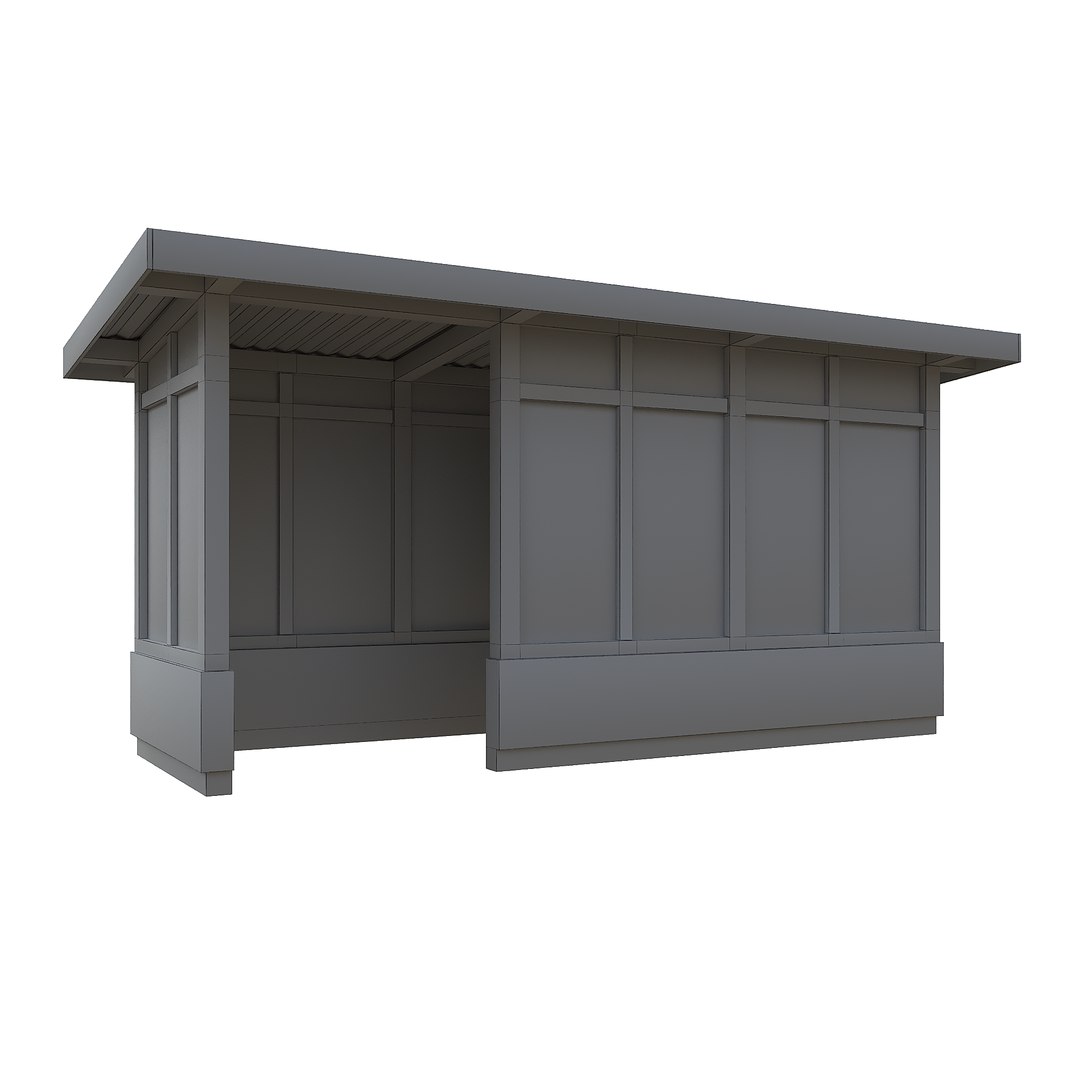 Bus Stop USA Low-poly 3D Model - TurboSquid 1908818