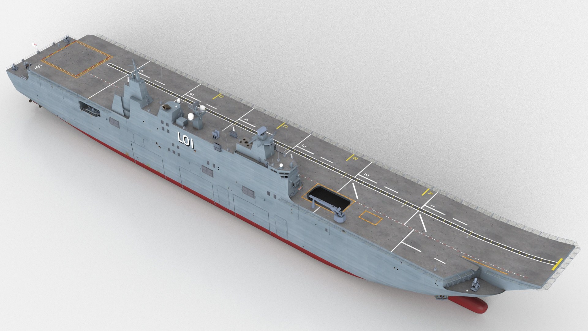 HMAS Adelaide LHD model - TurboSquid 1732890