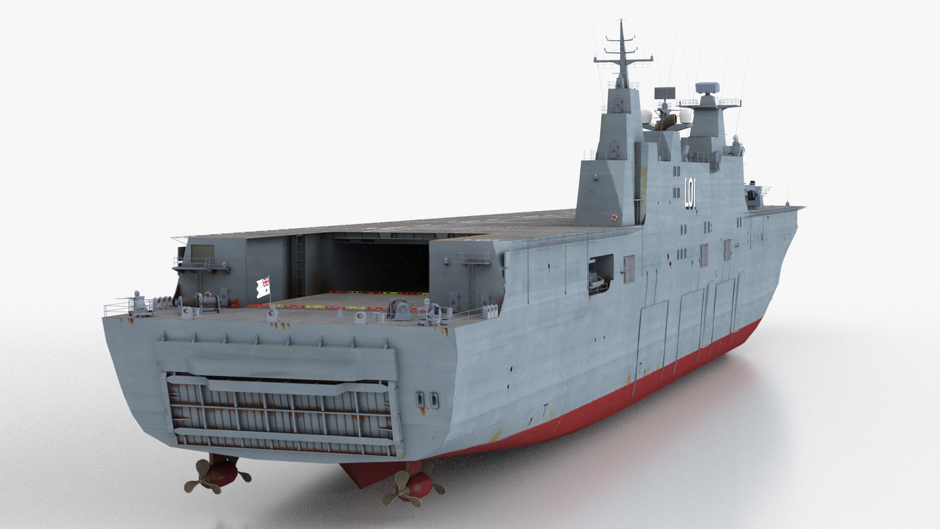 HMAS Adelaide LHD model - TurboSquid 1732890