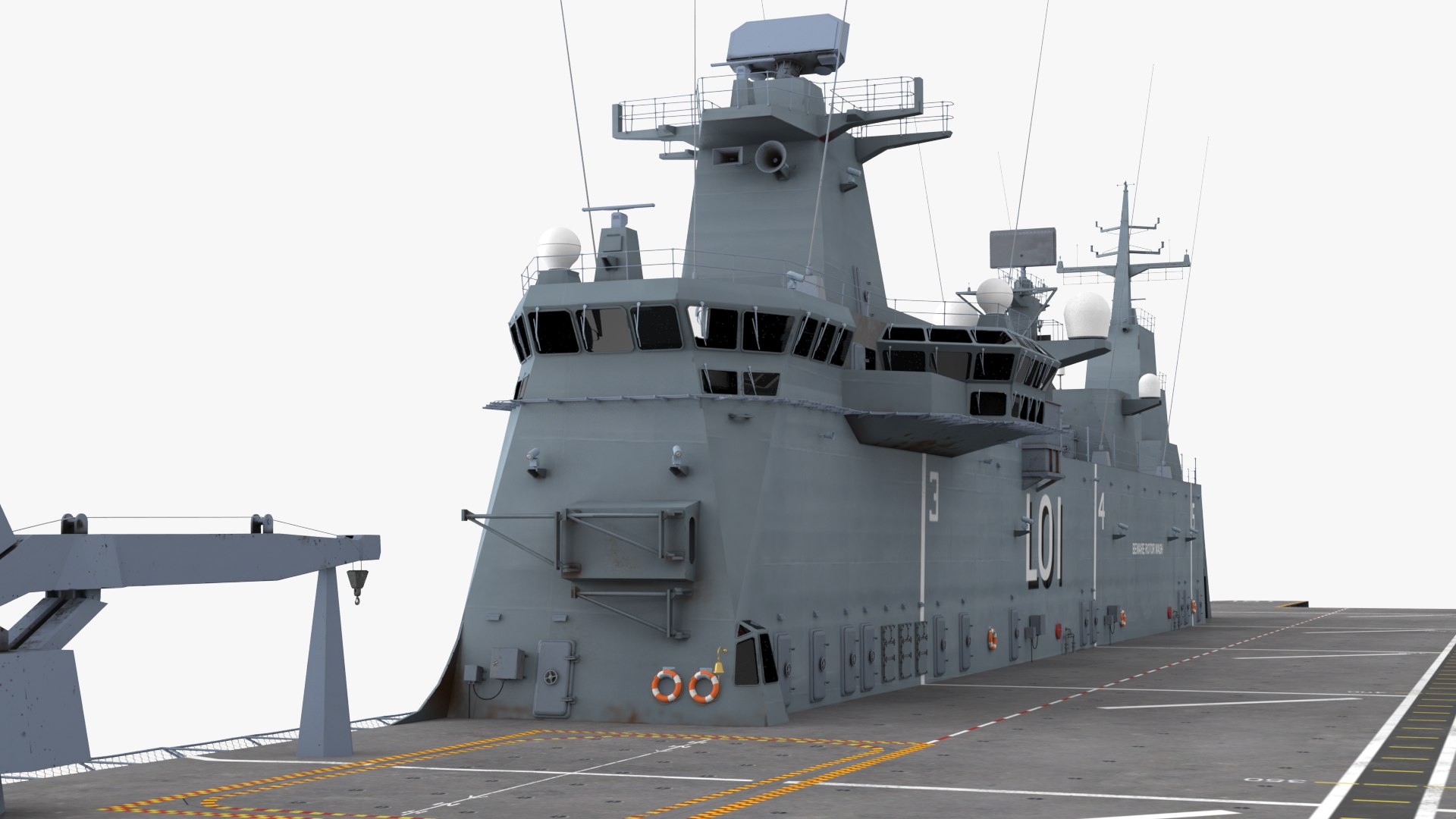HMAS Adelaide LHD model - TurboSquid 1732890