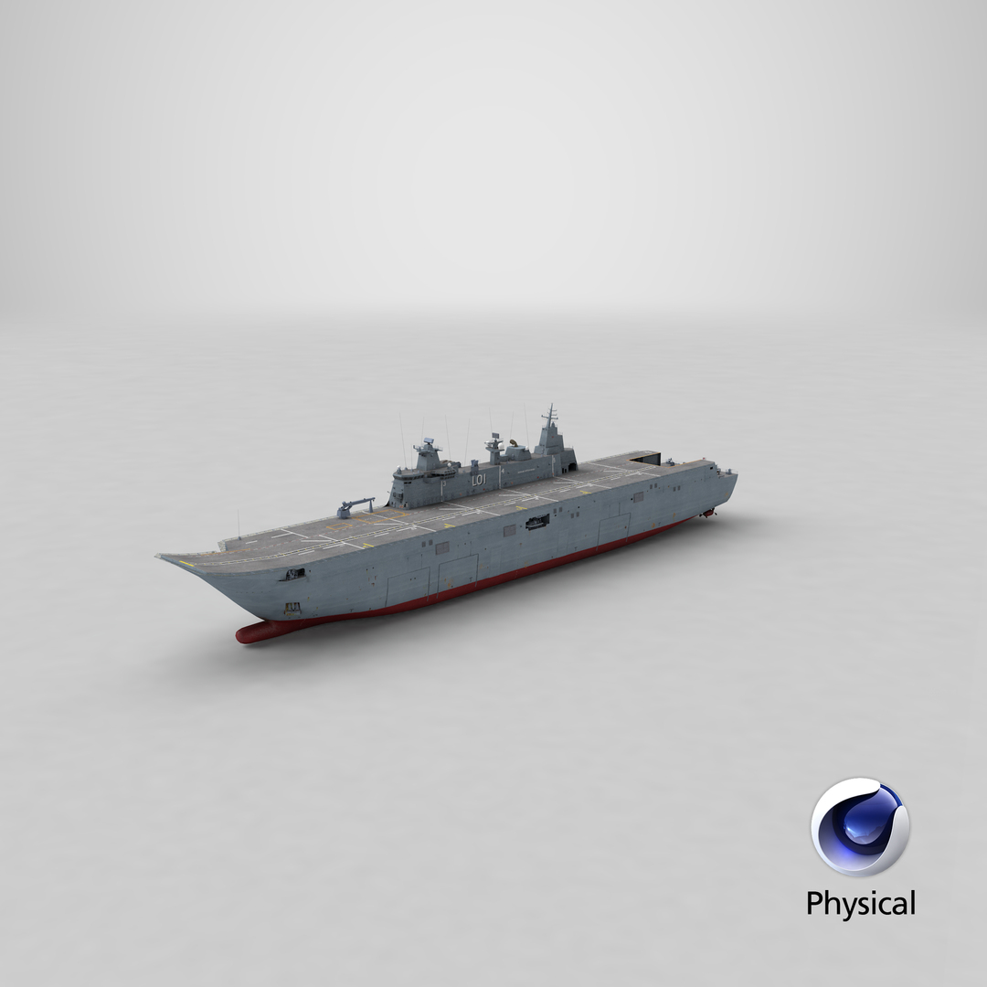 HMAS Adelaide LHD model - TurboSquid 1732890