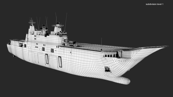 HMAS Adelaide LHD model - TurboSquid 1732890