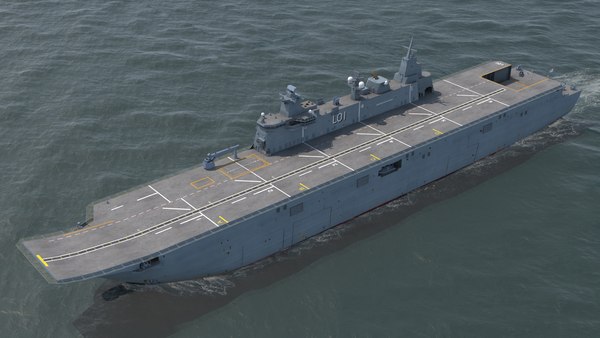 HMAS Adelaide LHD model - TurboSquid 1732890