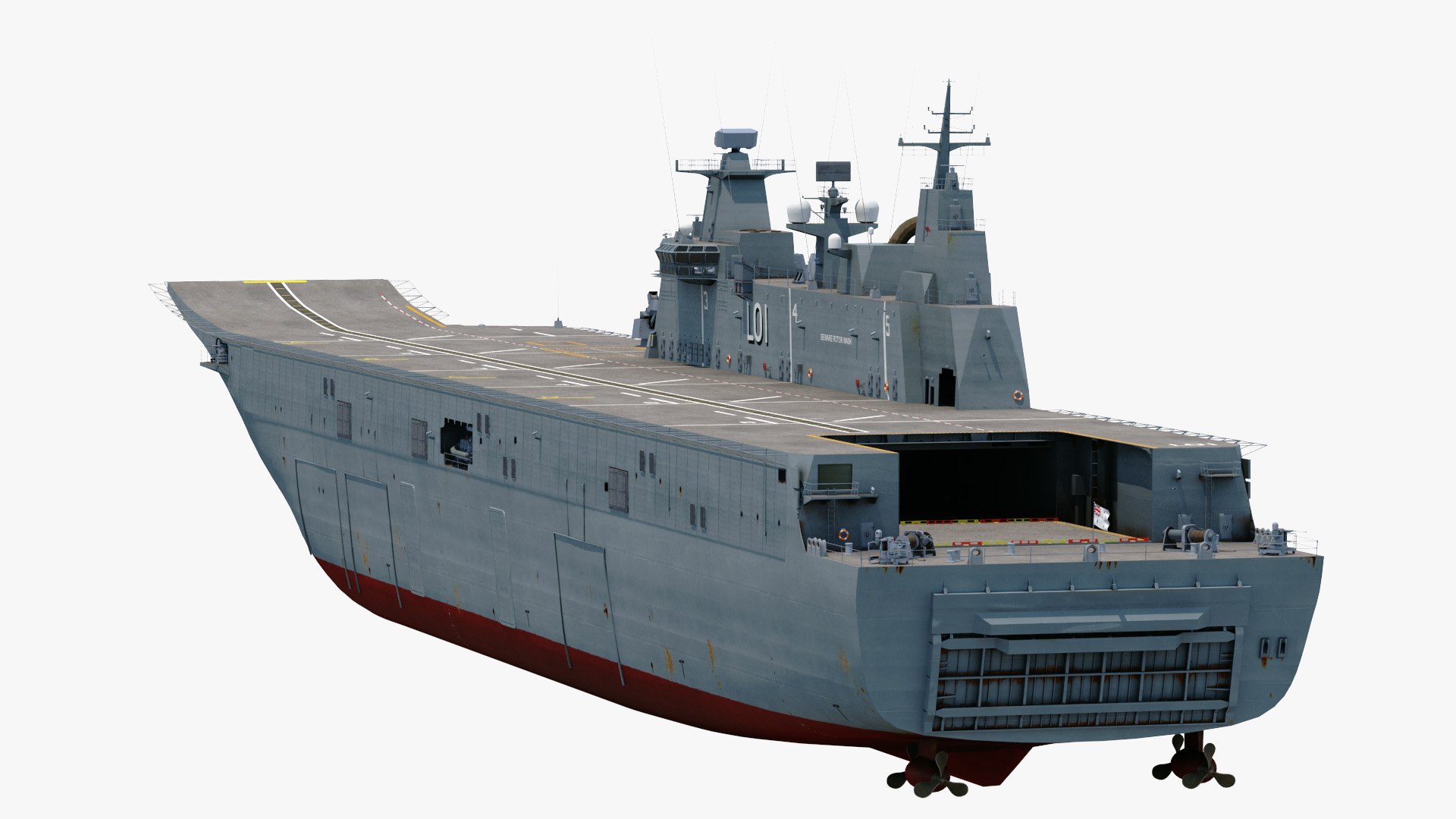 HMAS Adelaide LHD model - TurboSquid 1732890