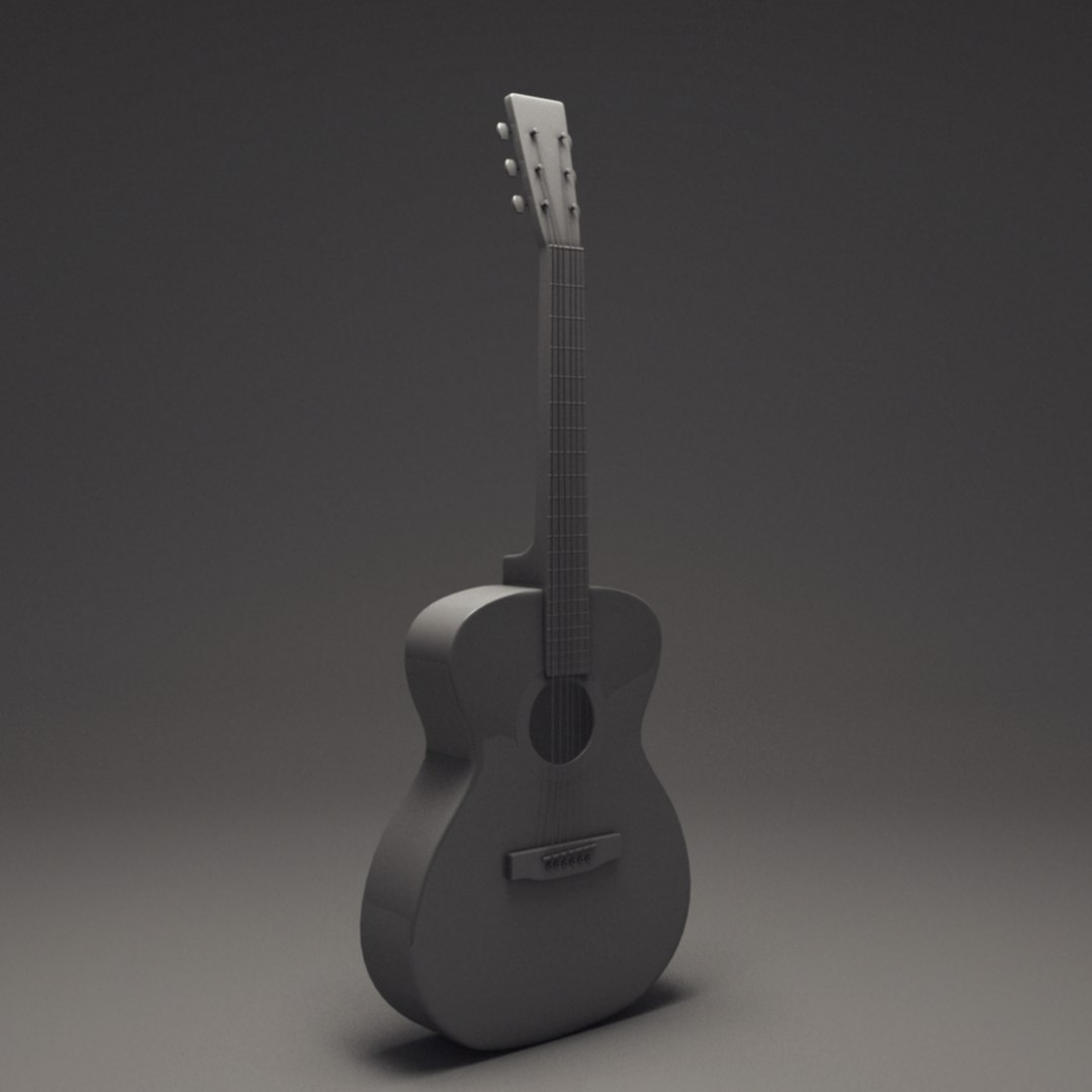 Acoustic Guitar Obj