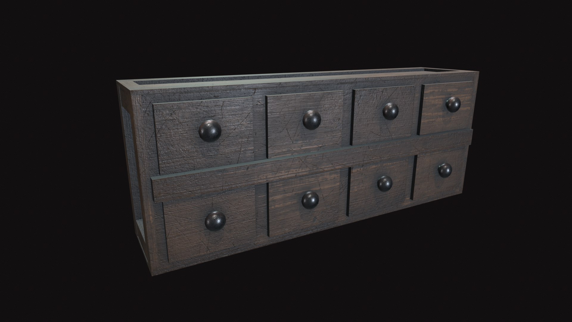 3D Medieval Wall Cabinet 01 Model - TurboSquid 2320553