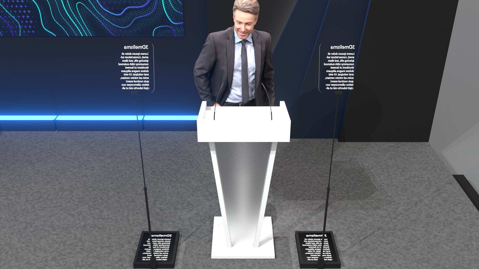 3D Glass Autocue For Events - TurboSquid 1926566