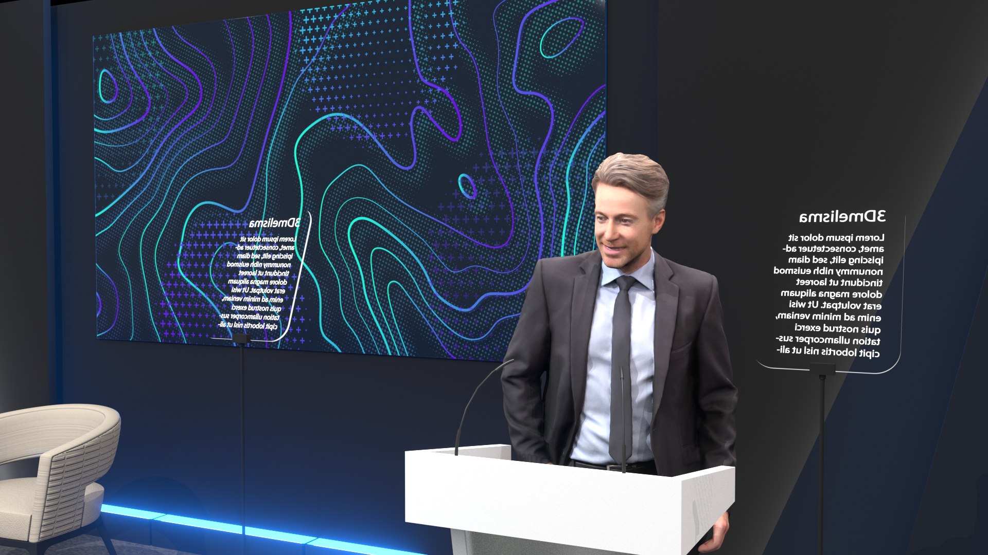 3D Glass Autocue For Events - TurboSquid 1926566