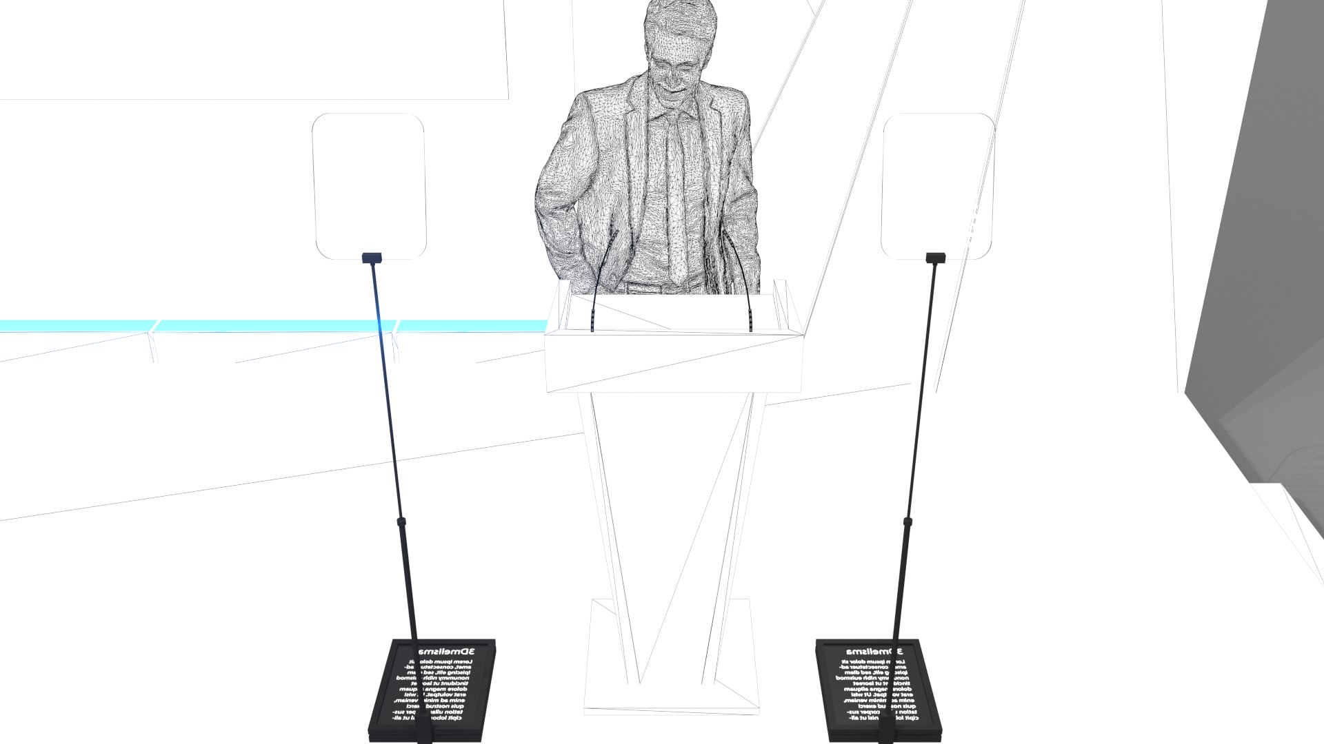 3D Glass Autocue For Events - TurboSquid 1926566