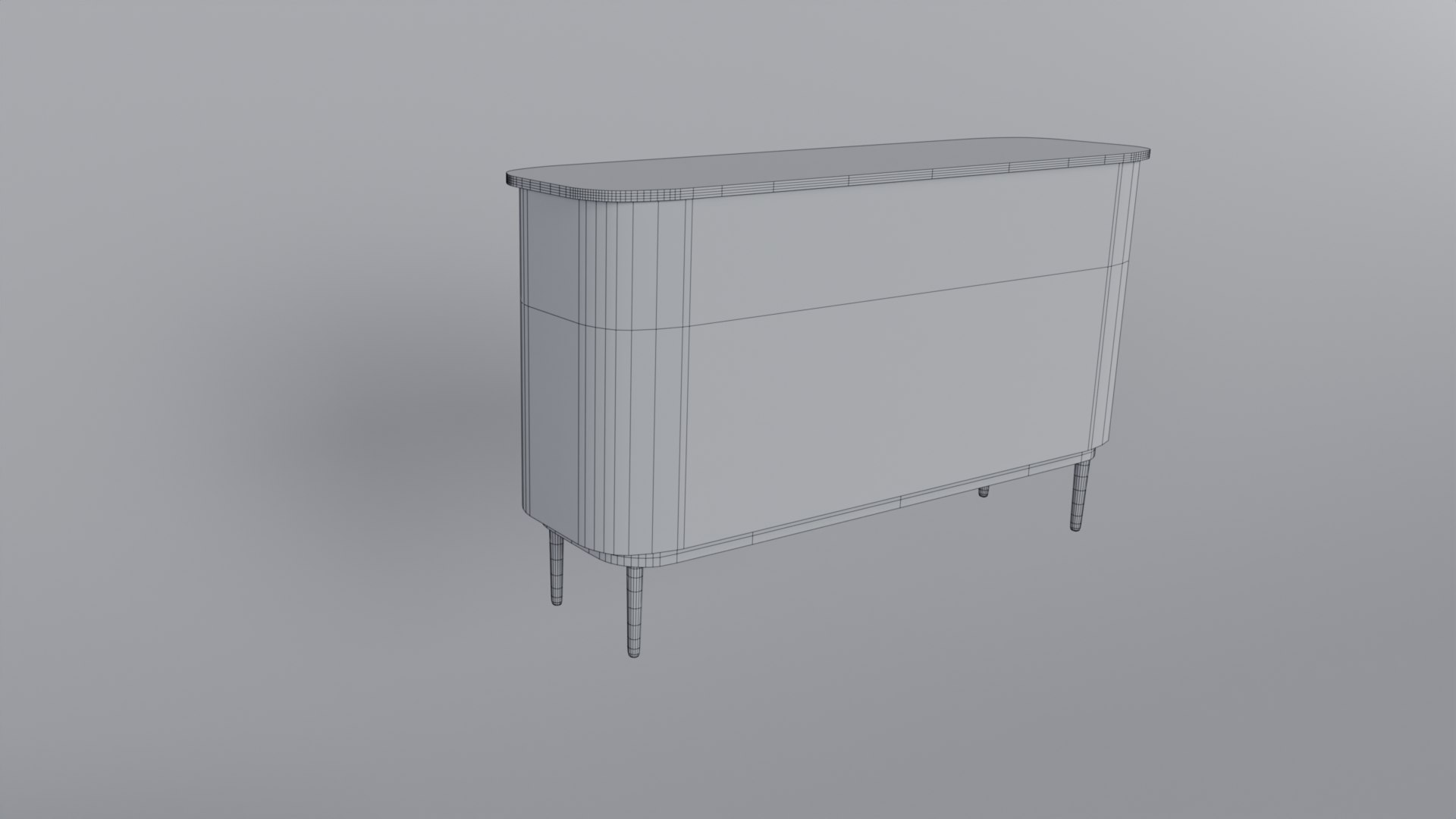 3D Mid Century Modern Console Table Model - TurboSquid 2248792