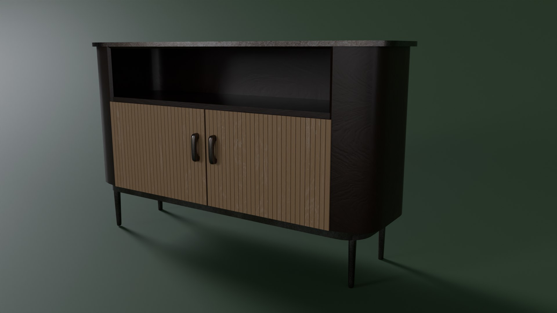 3D Mid Century Modern Console Table Model - TurboSquid 2248792