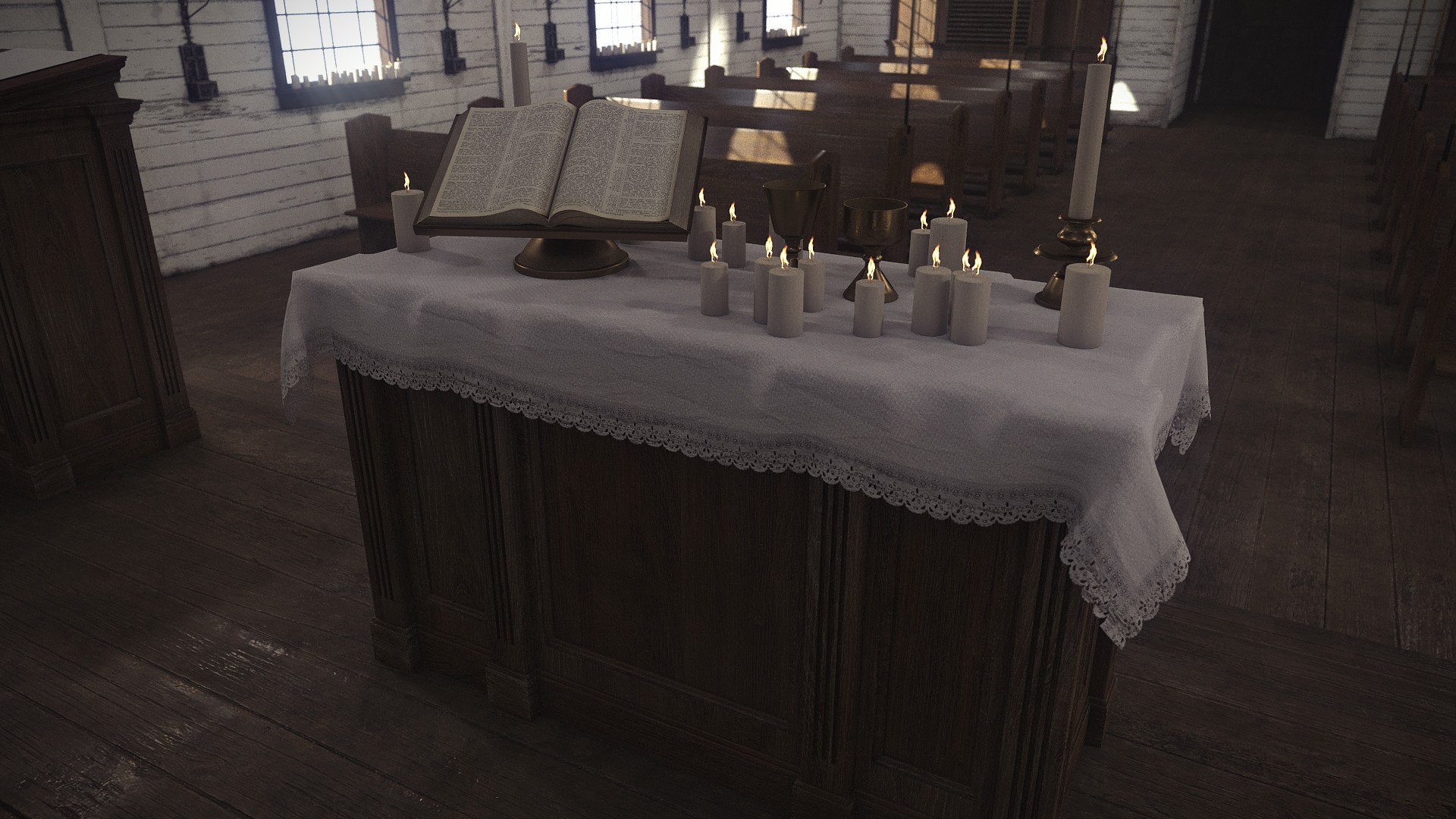 Church Interior 8K PBR Texture 3D Model - TurboSquid 1903281