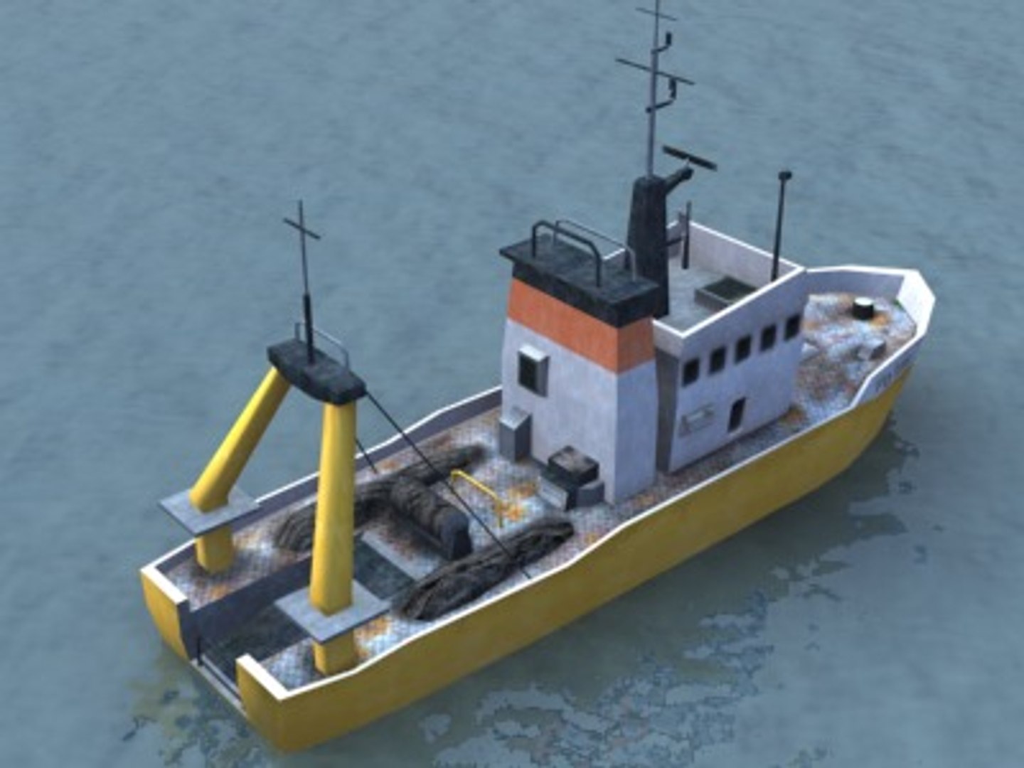 Stern Trawler 3d Model