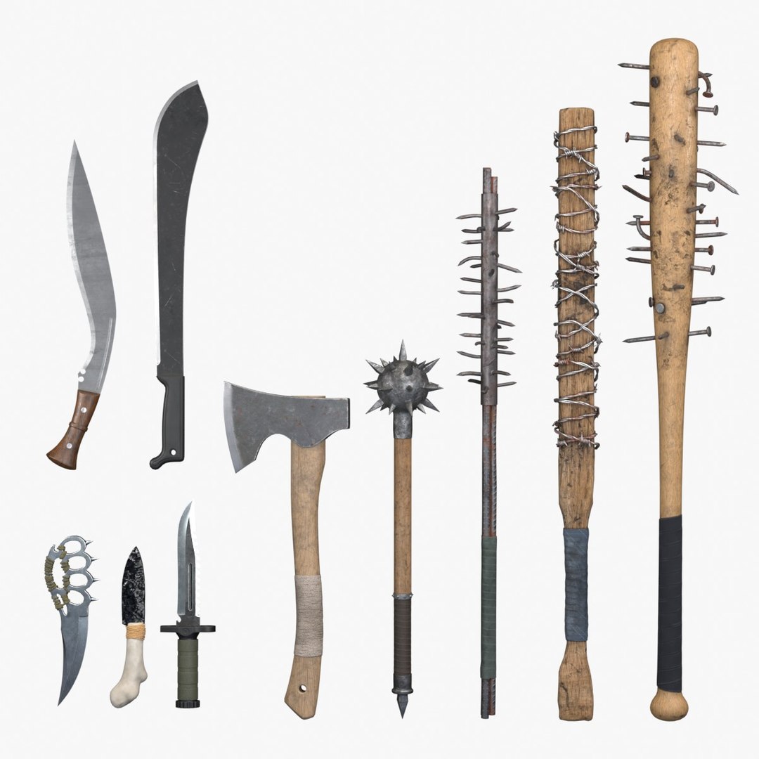 3D Post-apocalyptic Melee Weapons Lowpoly - TurboSquid 2415355