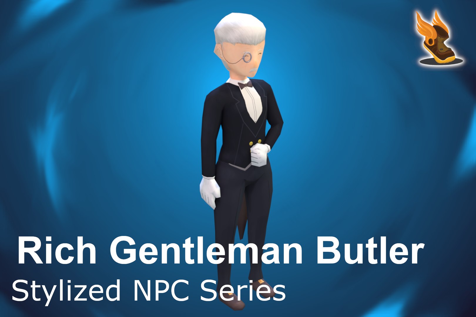 3D Stylized NPC - Rich Gentleman Butler - TurboSquid 2037228